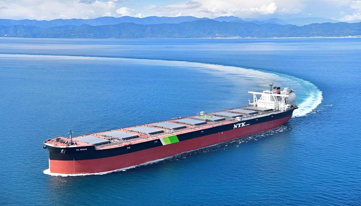 NYK Line takes delivery of a LNG dual-fuel bulk carrier