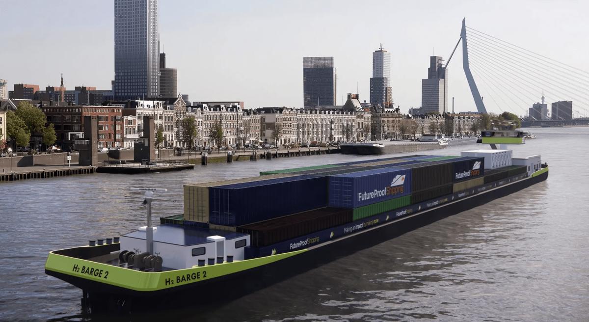 Second hydrogen-powered inland container vessel launched