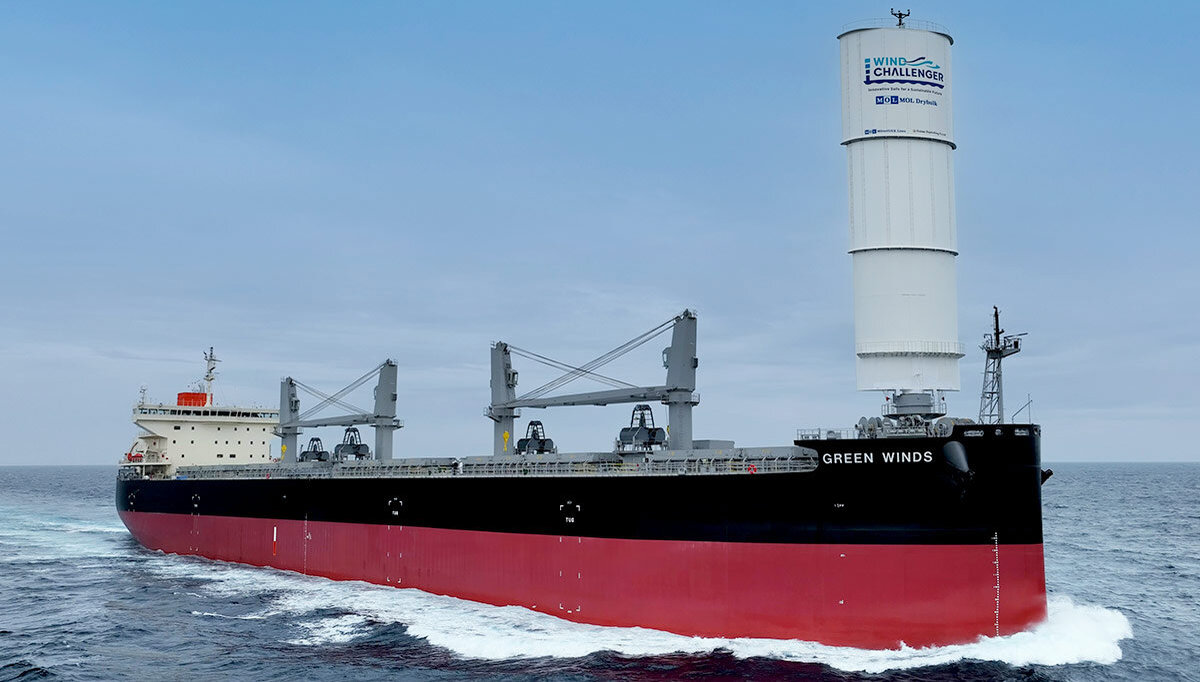 MOL introduces a bulk carrier with wind-assisted propulsion system