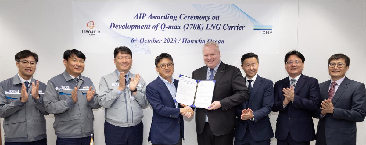 Hanwha Ocean’s dual-fuel LNG carrier design gets DNV nod